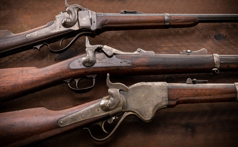 Sharps New Model 1863; Springfield 1877 Trapdoor with rare 2nd Form ...